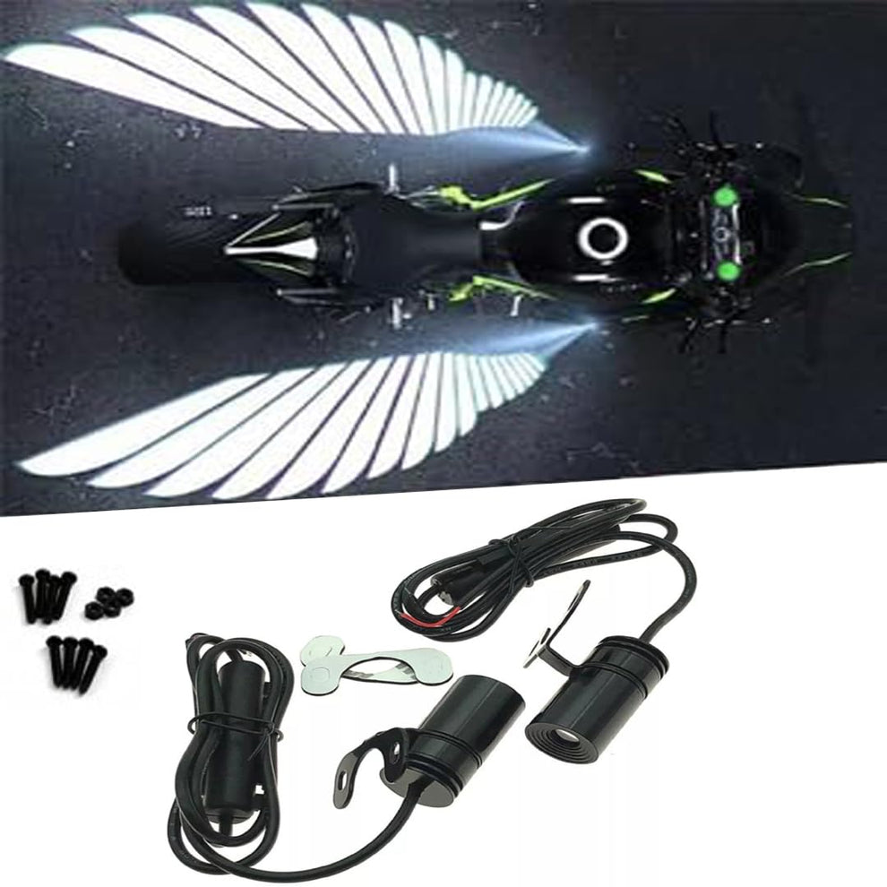 Waterproof LED Angel Wings Style Light – Universal Fit for All Motorcy ...