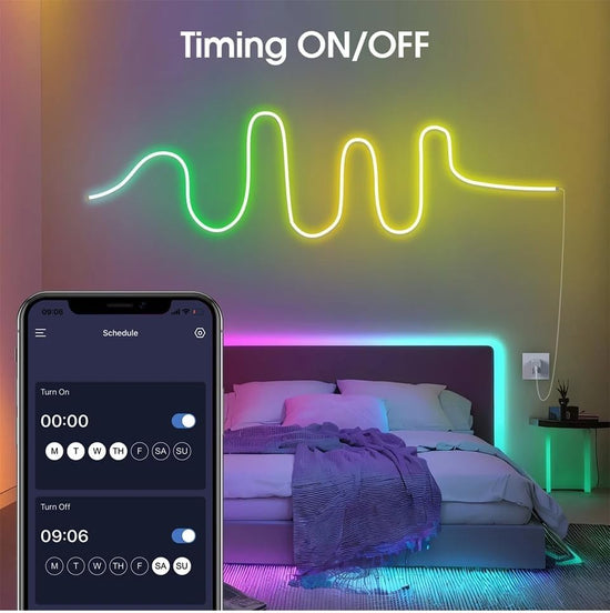 5M USB RGB-IC Smart Neon Light, Waterproof, Music Sync, Bluetooth APP ...